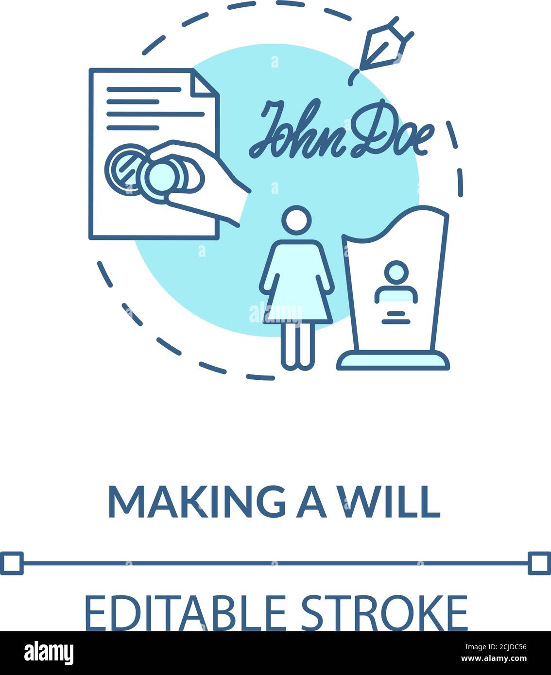 Making a will concept icon Stock Vector Image & Art - Alamy