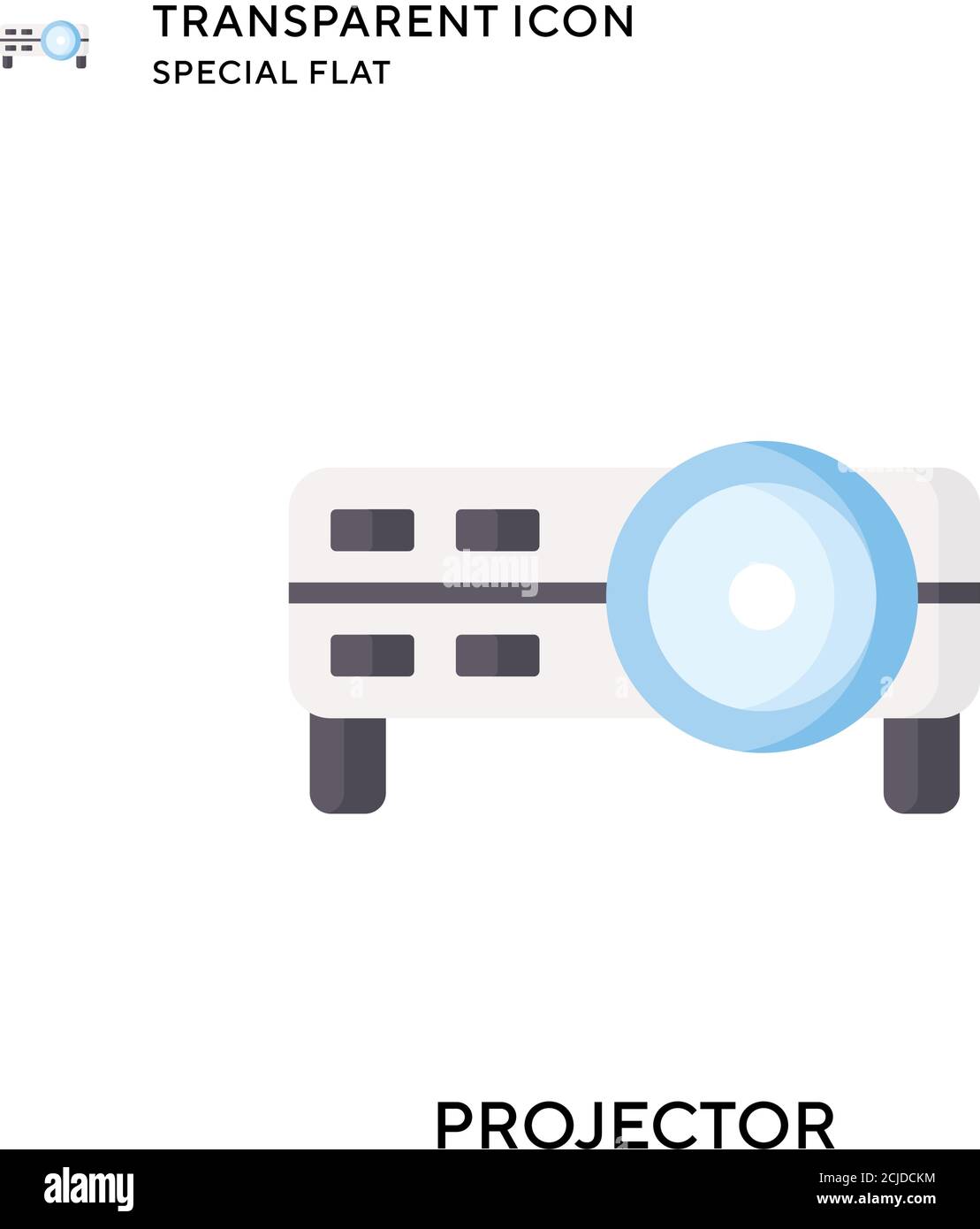 Projector vector icon. Flat style illustration. EPS 10 vector Stock ...