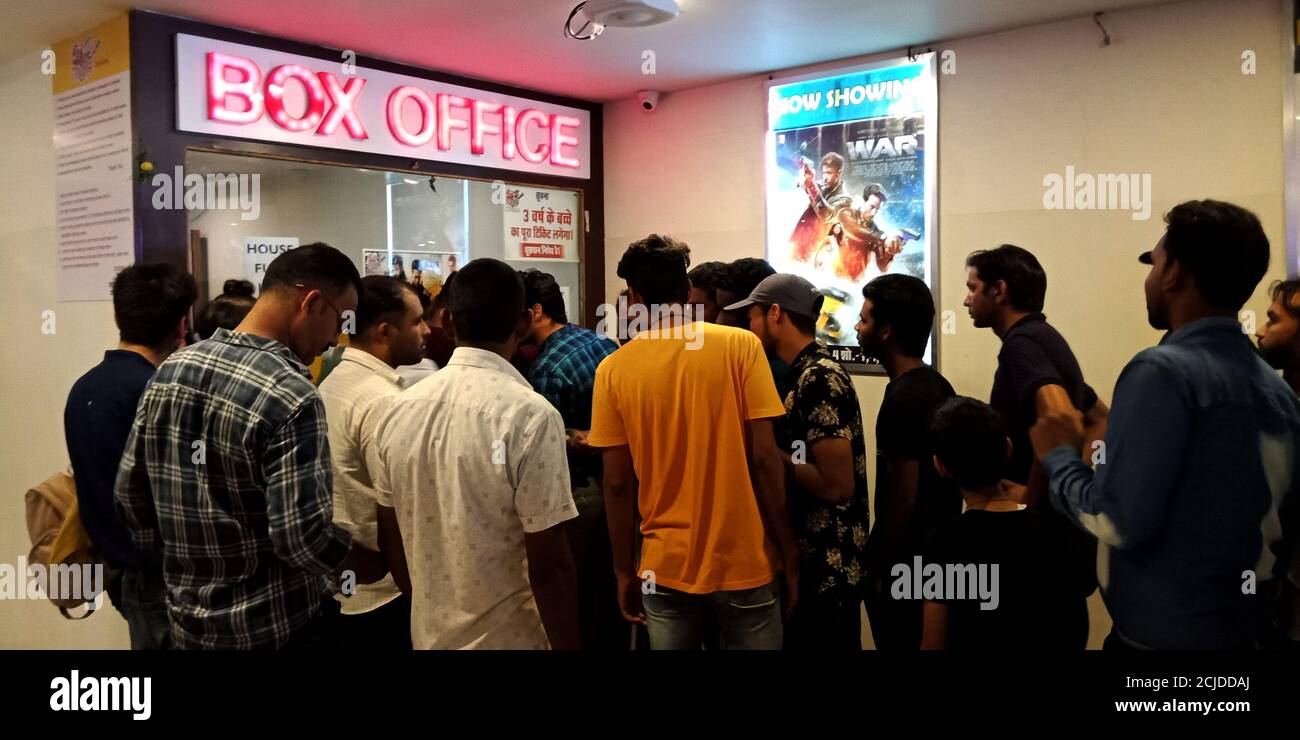 DISTRICT KATNI, INDIA - SEPTEMBER 24, 2019: Indian people crowd at Box ...