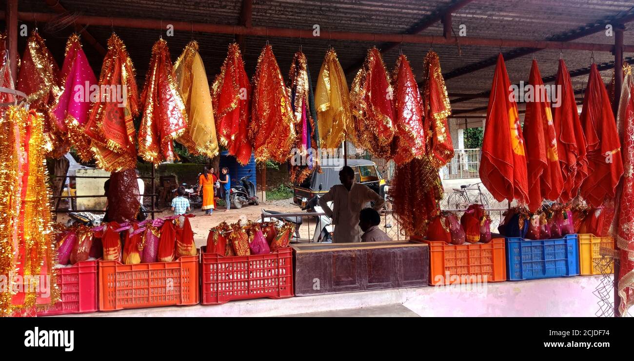 DISTRICT KATNI, INDIA - OCTOBER 13, 2019: Hindu religious cloths ...