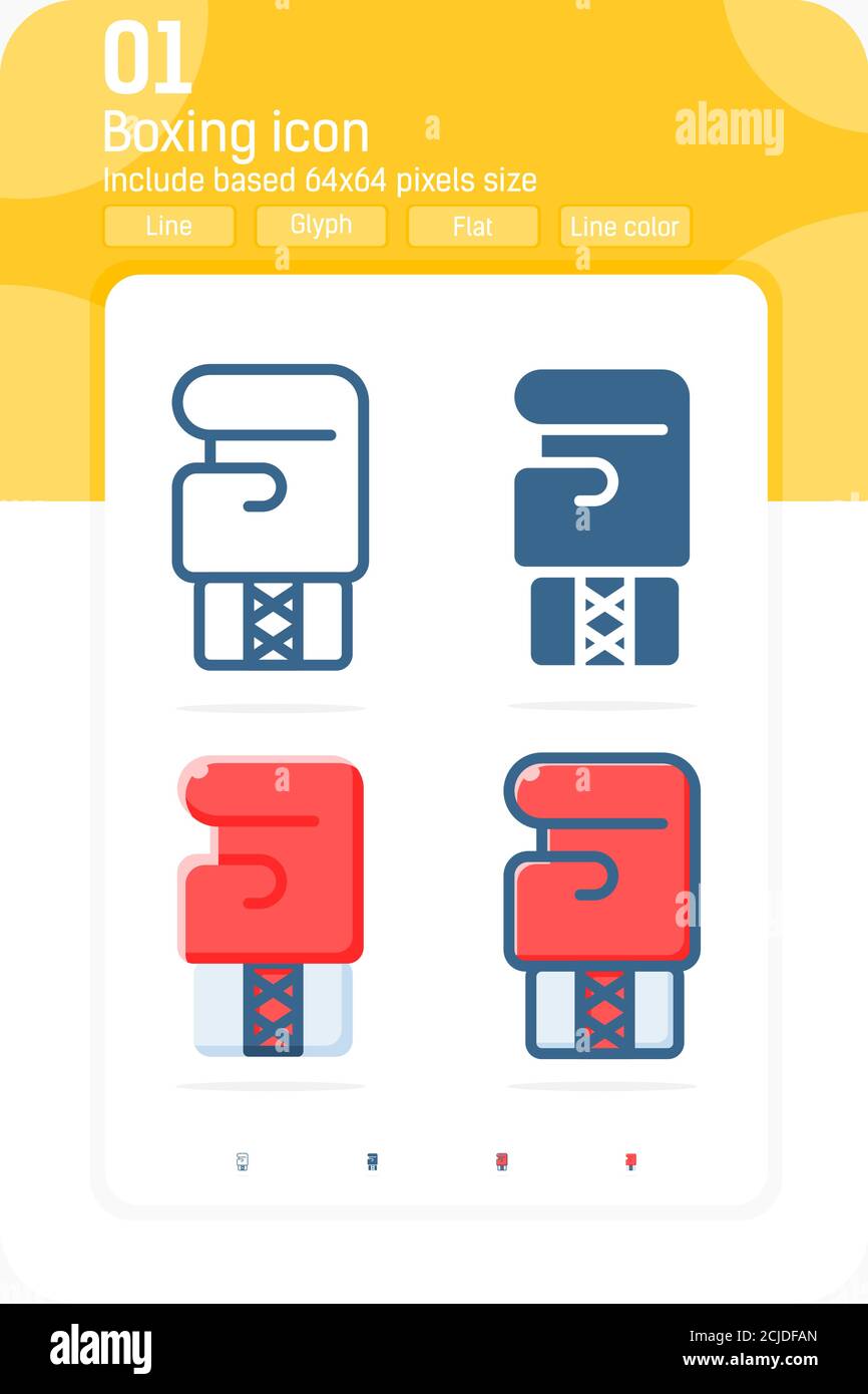 boxing sign premium icon with multiple style isolated on white ...