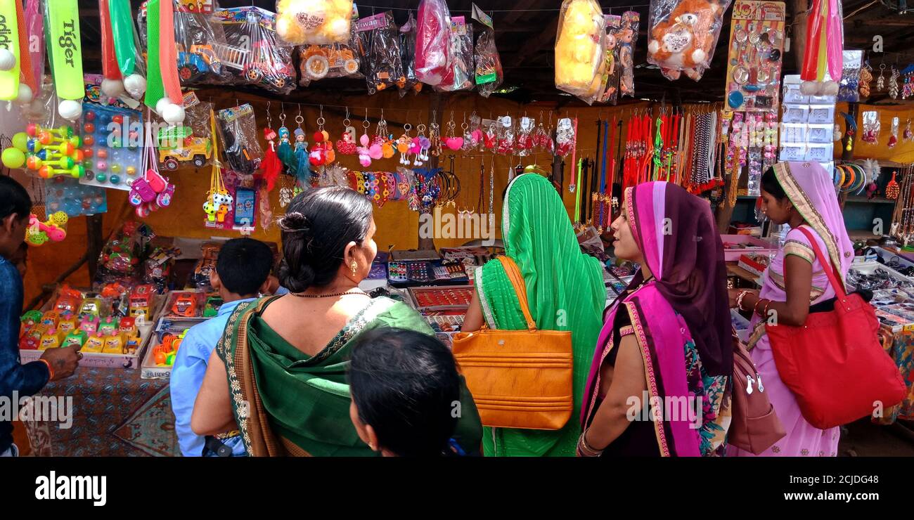 DISTRICT KATNI, INDIA - OCTOBER 13, 2019: Indian traditional women ...