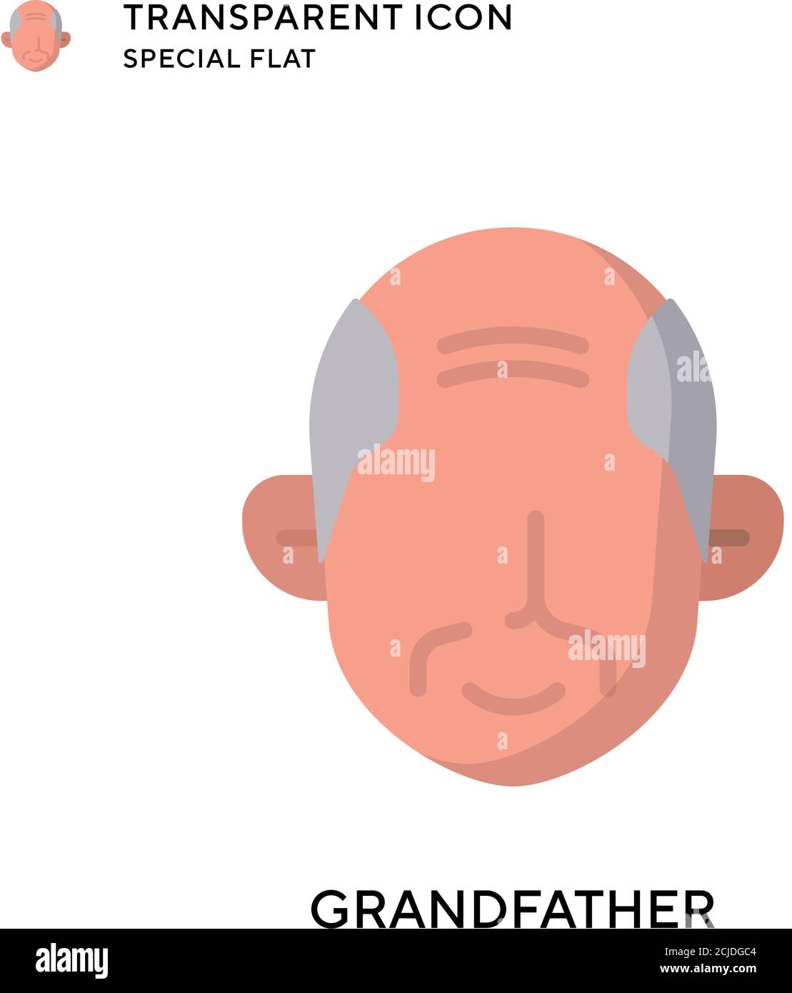 Grandfather vector icon. Flat style illustration. EPS 10 vector Stock ...