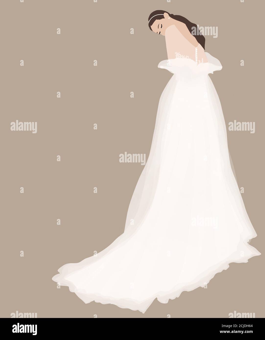 Illustration of a beautiful bride Stock Photo - Alamy