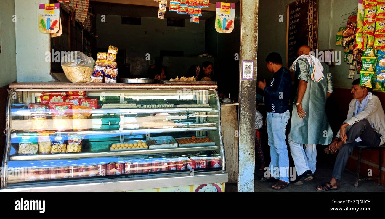 DISTRICT KATNI, INDIA - OCTOBER 13, 2019: Indian people entering into ...