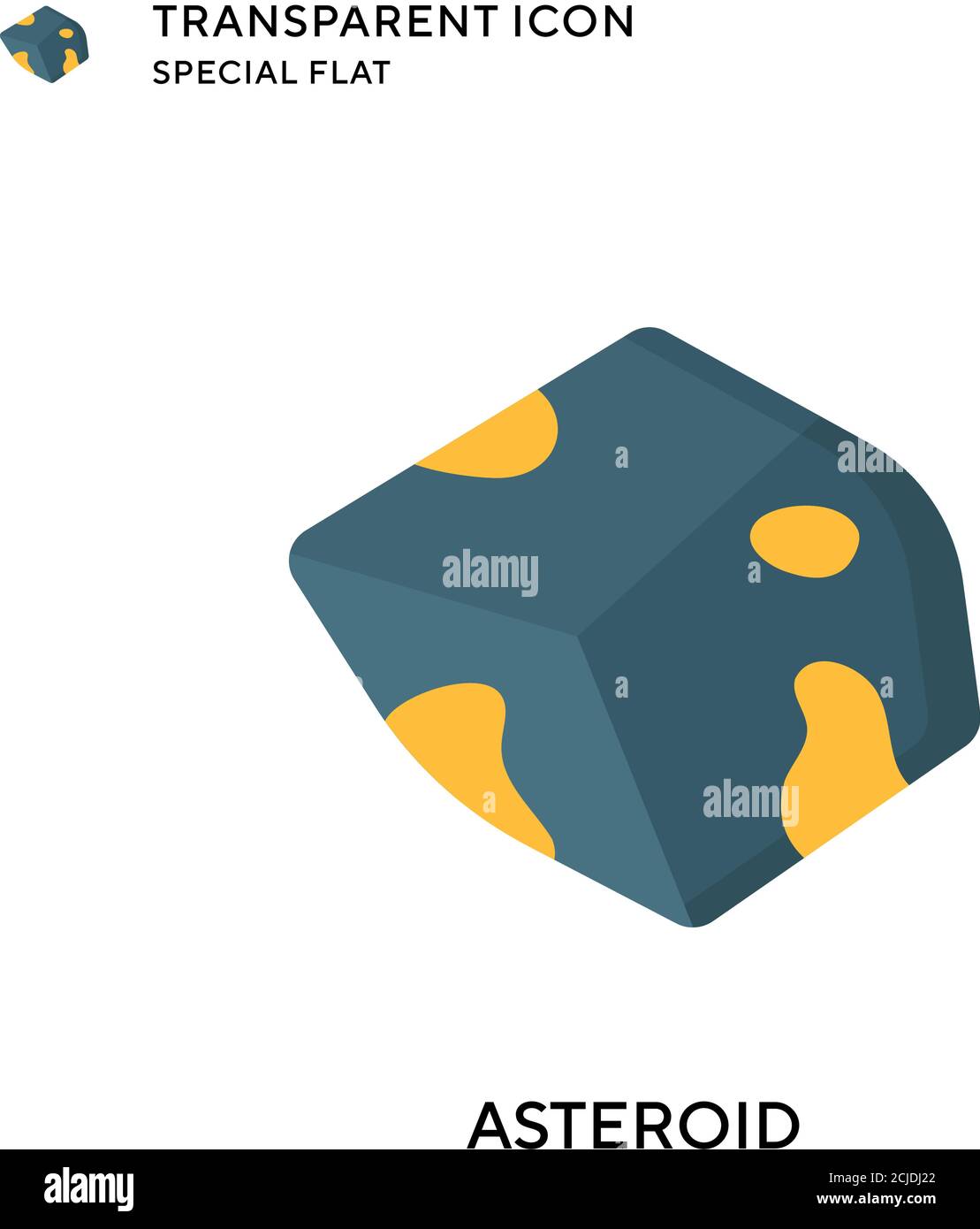 Asteroid vector icon. Flat style illustration. EPS 10 vector Stock ...