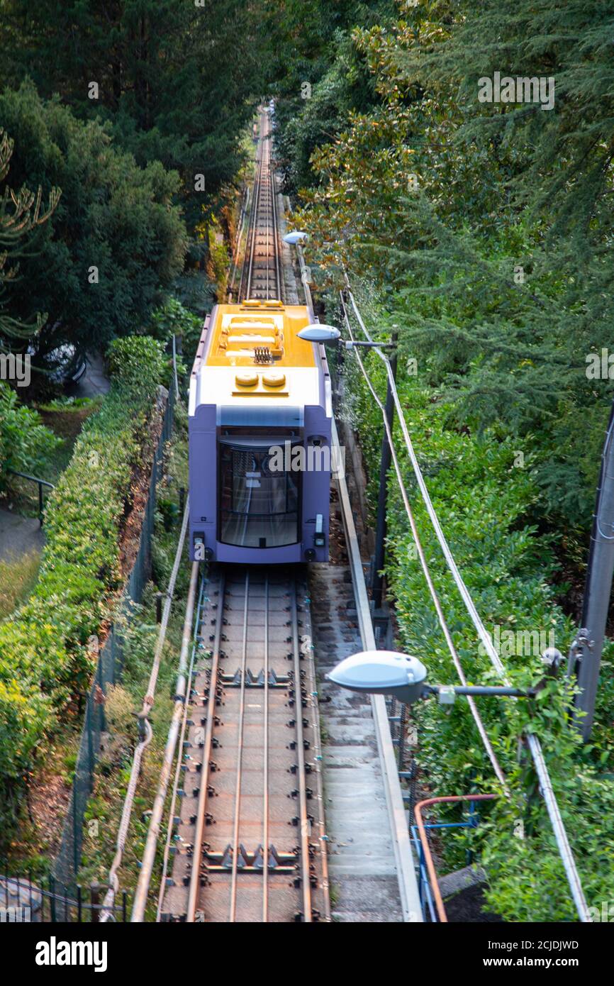 Como, Italy. 13th Sep, 2020. Como - Brunate funicular, where you can ...