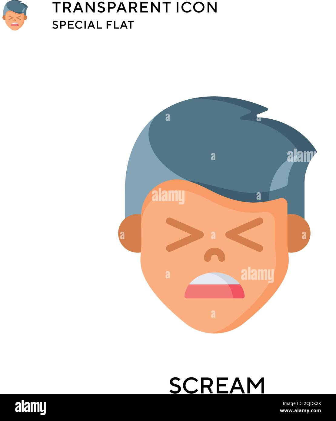 Black icon vector man open mouth hi-res stock photography and images ...