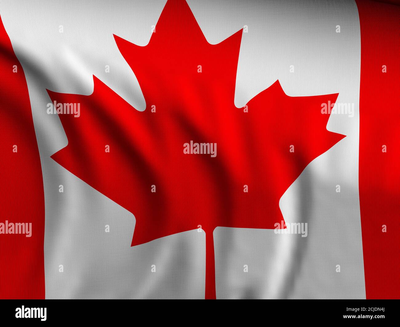 Waving close-up Canada flag background. 3d illustration Stock Photo - Alamy
