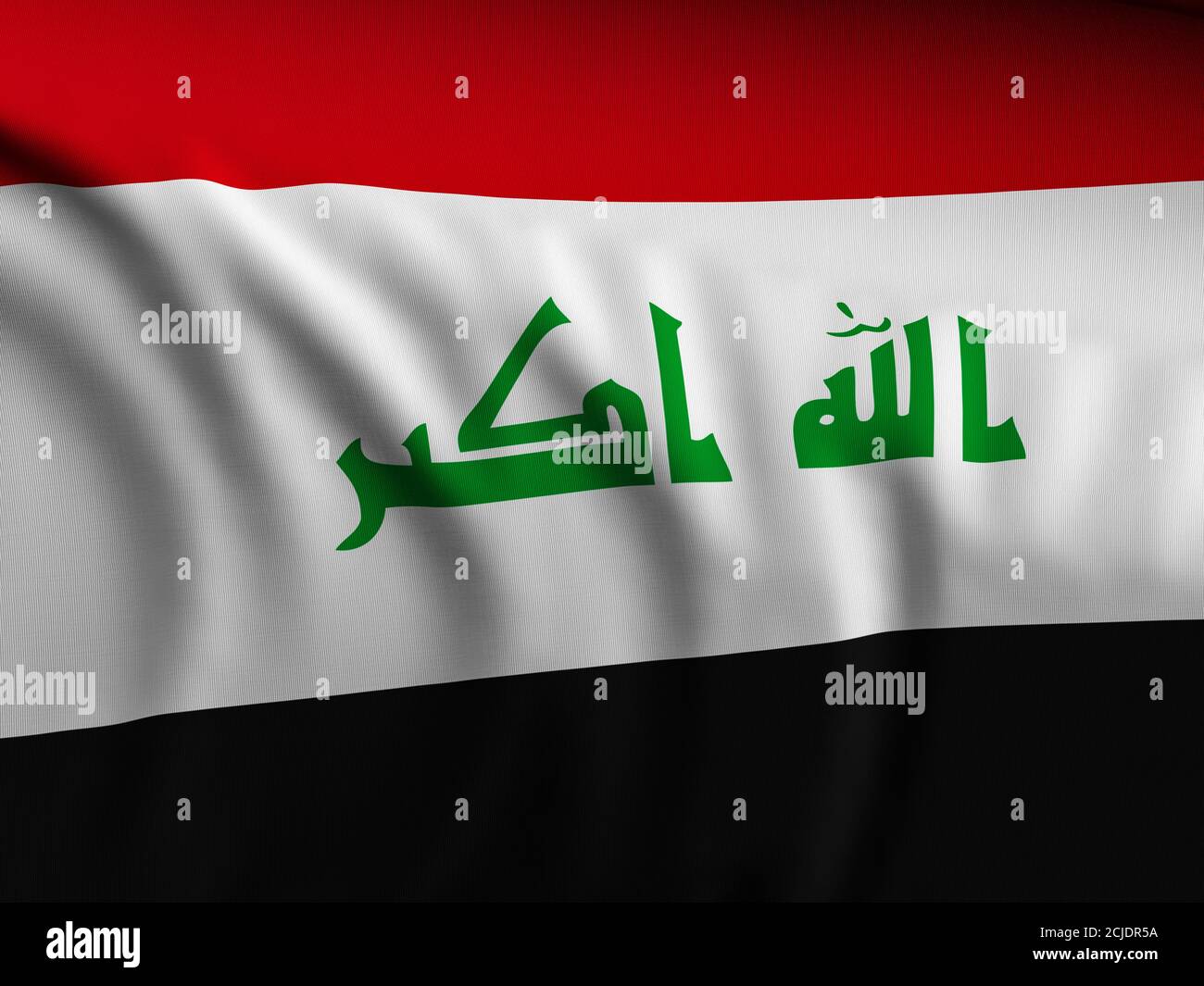 Waving close-up Iraq flag background. 3d illustration Stock Photo - Alamy