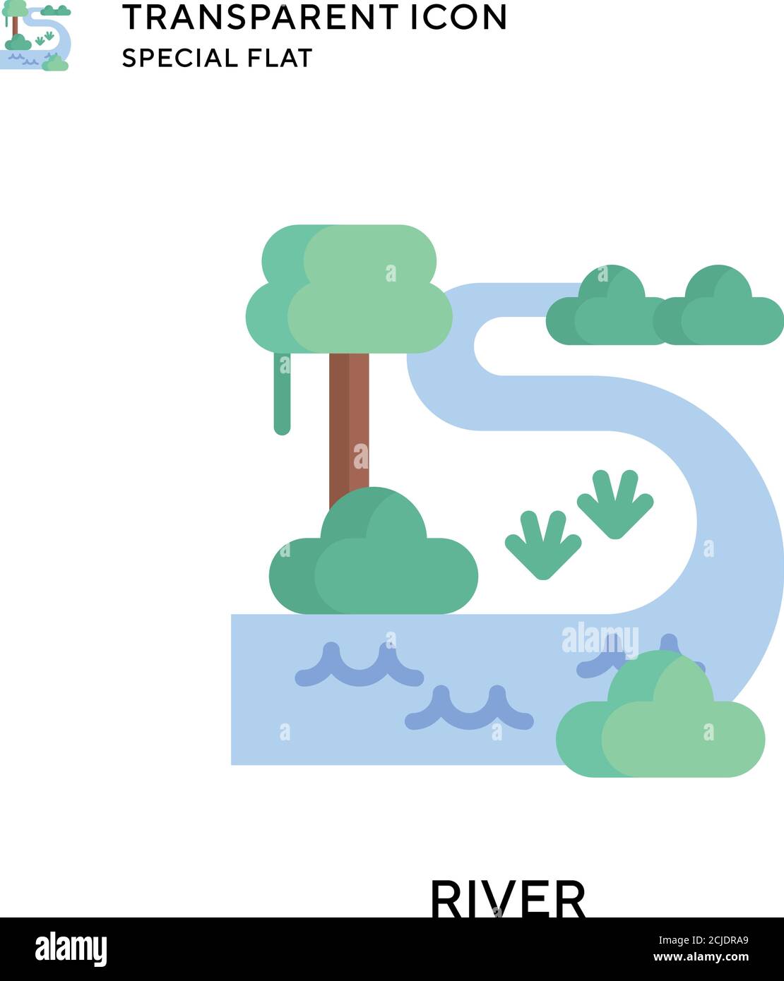 River vector icon. Flat style illustration. EPS 10 vector Stock Vector ...