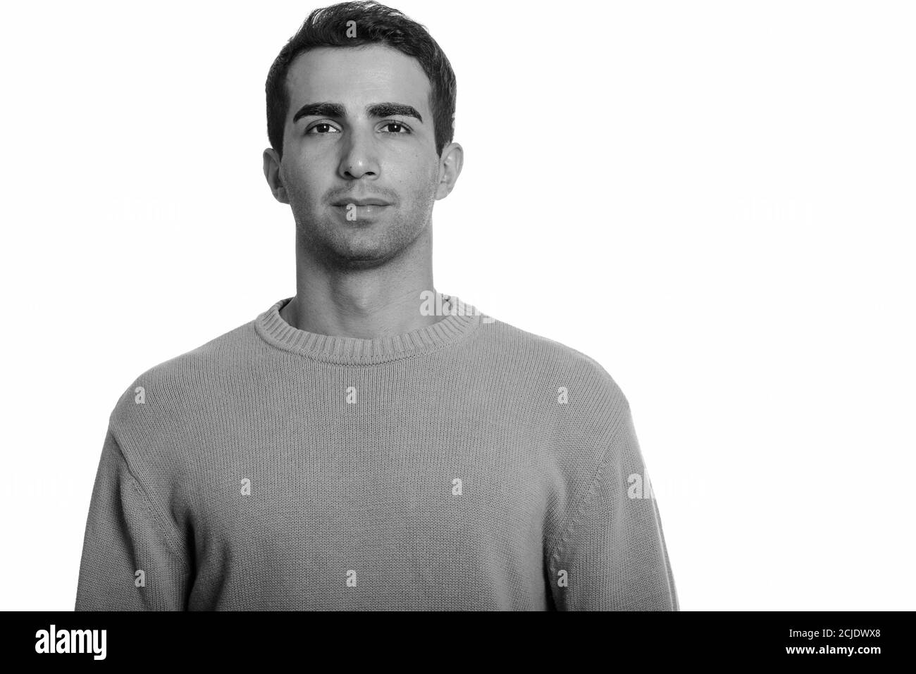 Portrait of young handsome Persian man looking at camera Stock Photo ...