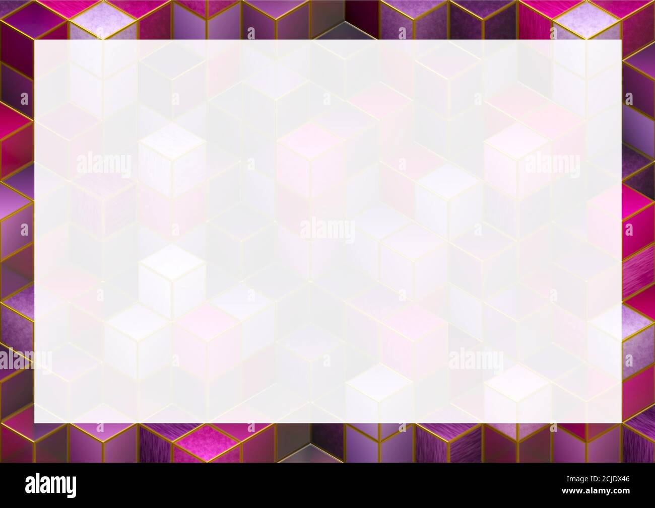 Cuboid Rectangle Border Design Stock Photo - Alamy