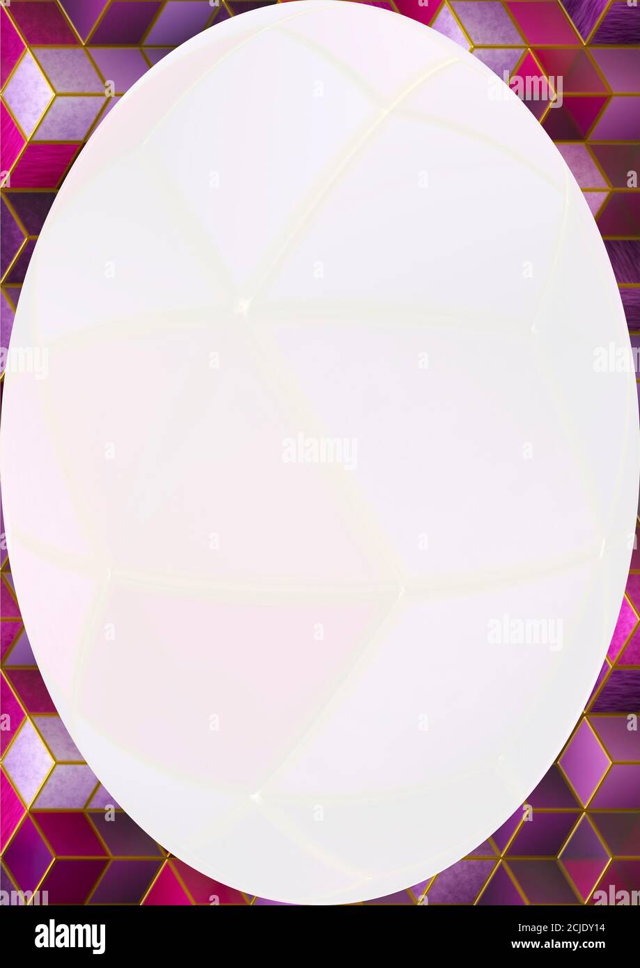 Cuboid Oval Border Design Stock Photo - Alamy