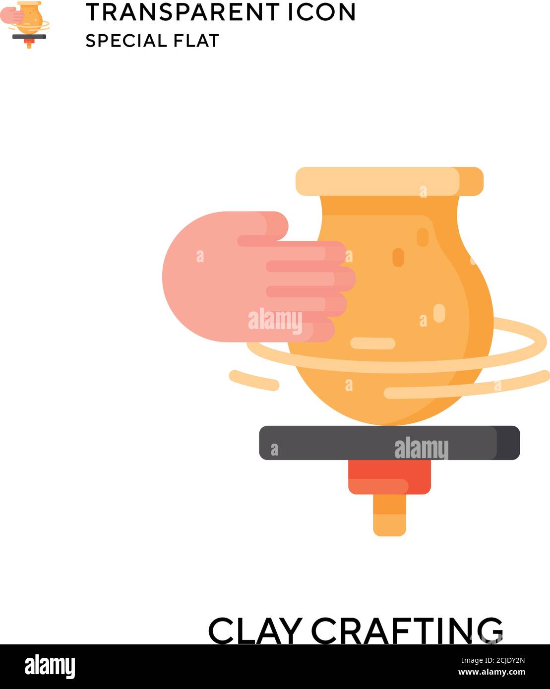 Clay crafting vector icon. Flat style illustration. EPS 10 vector Stock ...