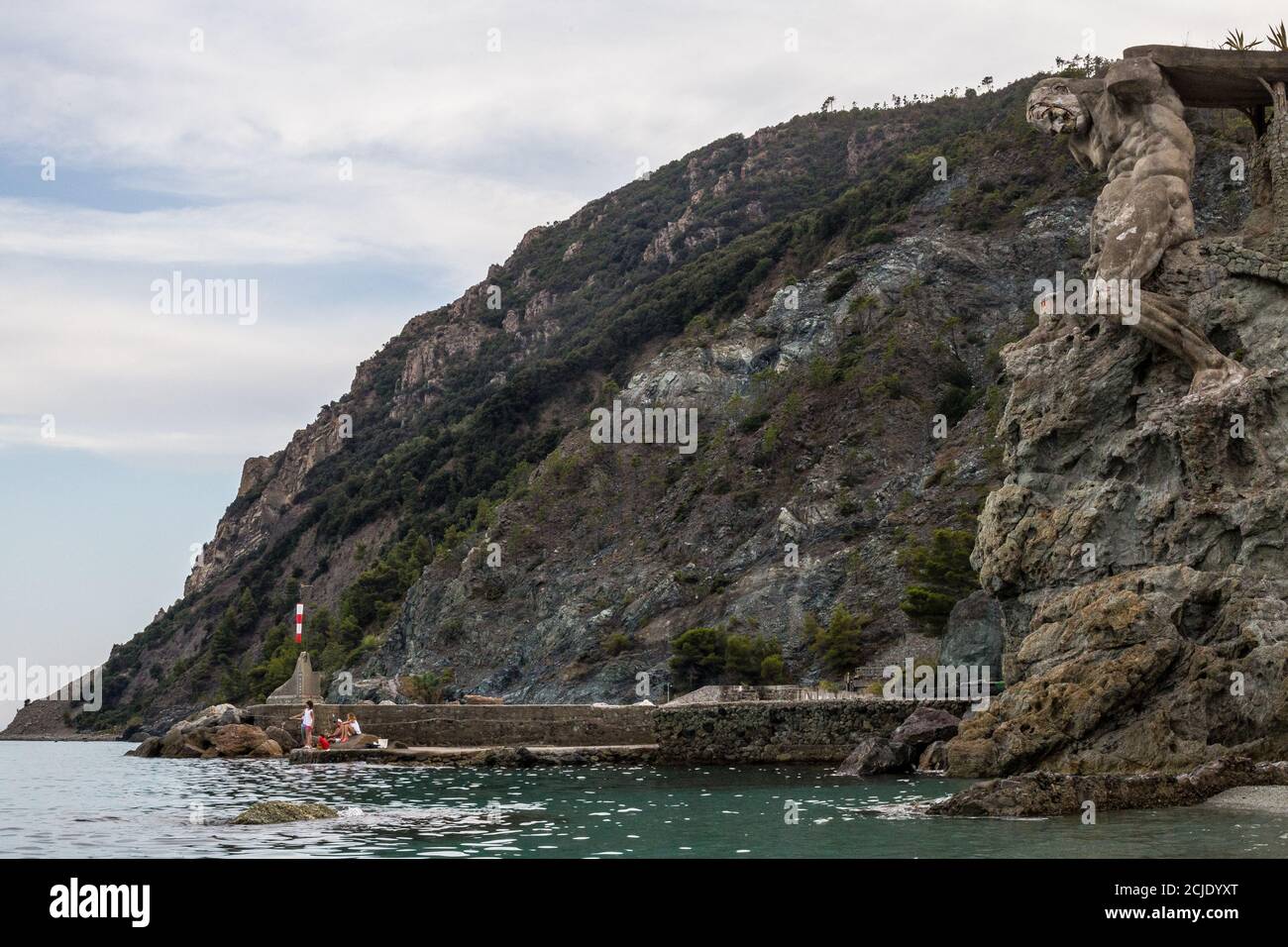 Monterosso al Mare, Italy - July 8, 2017: View of Il Gigante Statue at ...