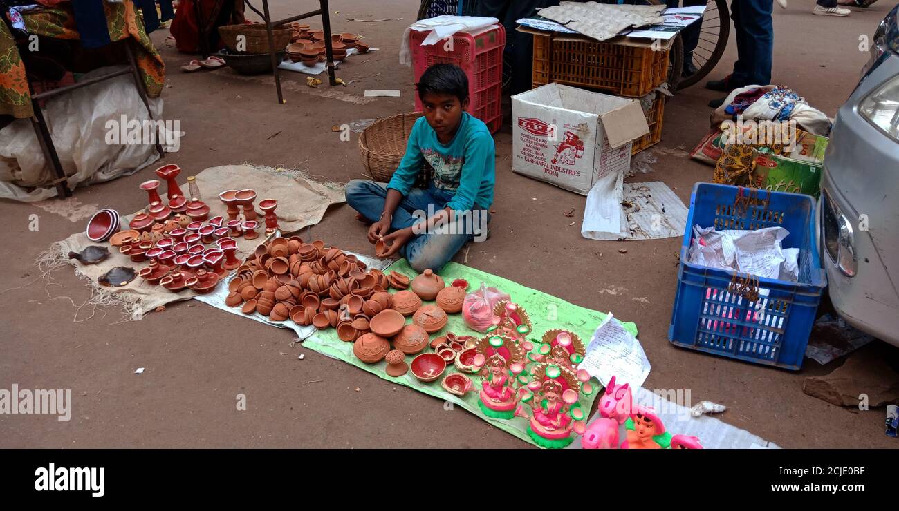 Soil made diya hi-res stock photography and images - Alamy