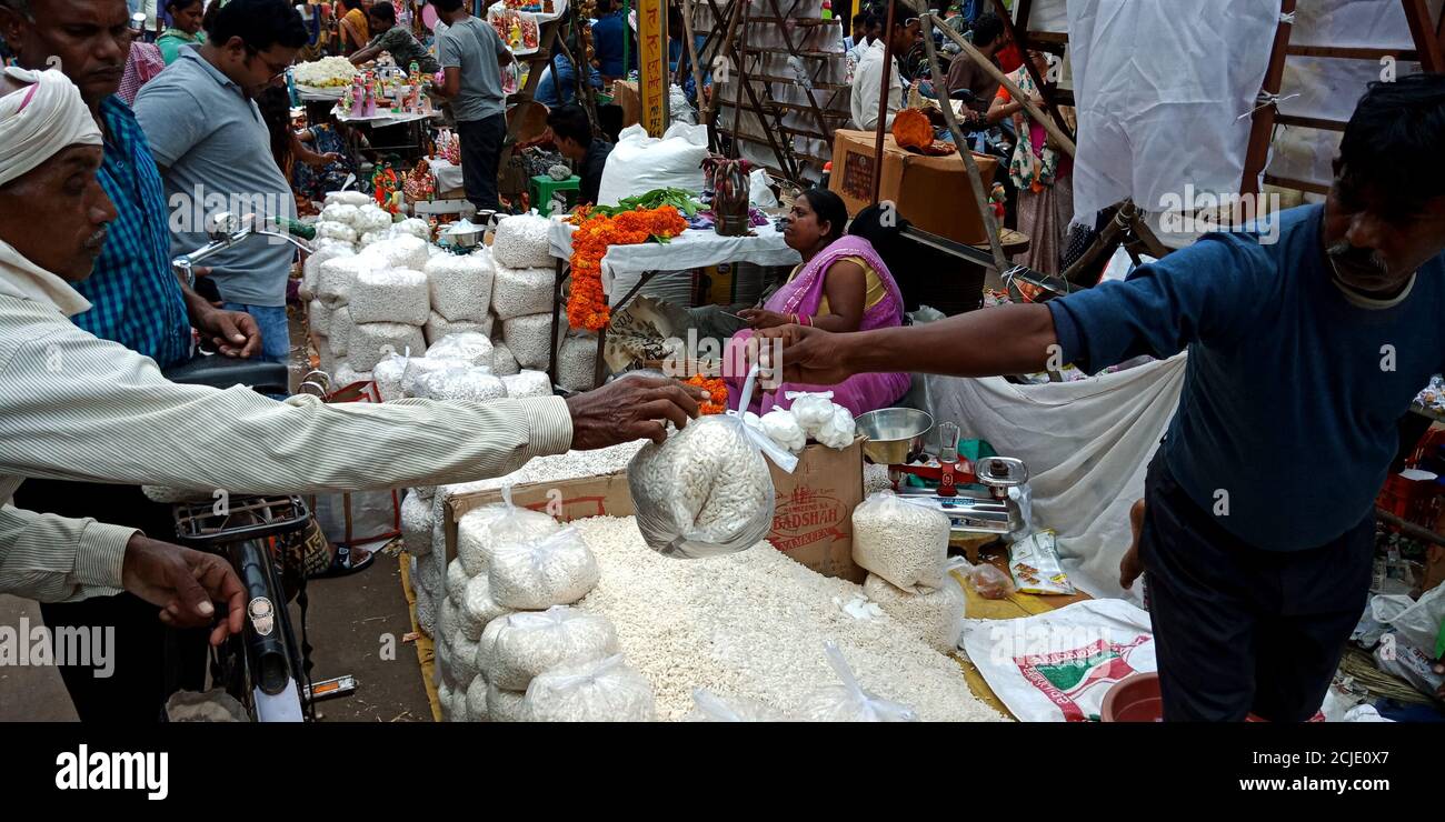 Indian poor shopkeeper hi-res stock photography and images - Alamy