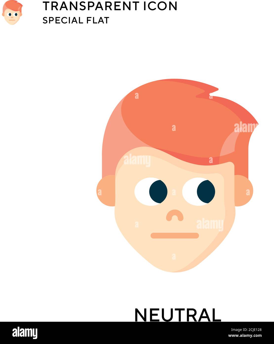 Neutral vector icon. Flat style illustration. EPS 10 vector Stock ...