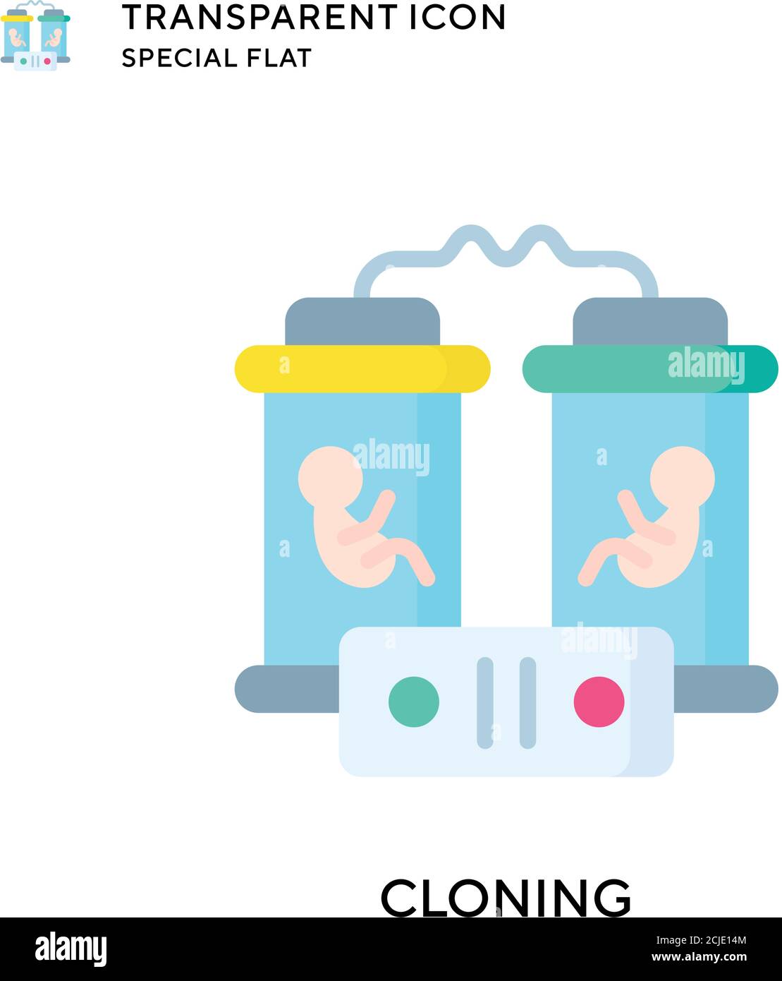 Cloning vector icon. Flat style illustration. EPS 10 vector Stock ...