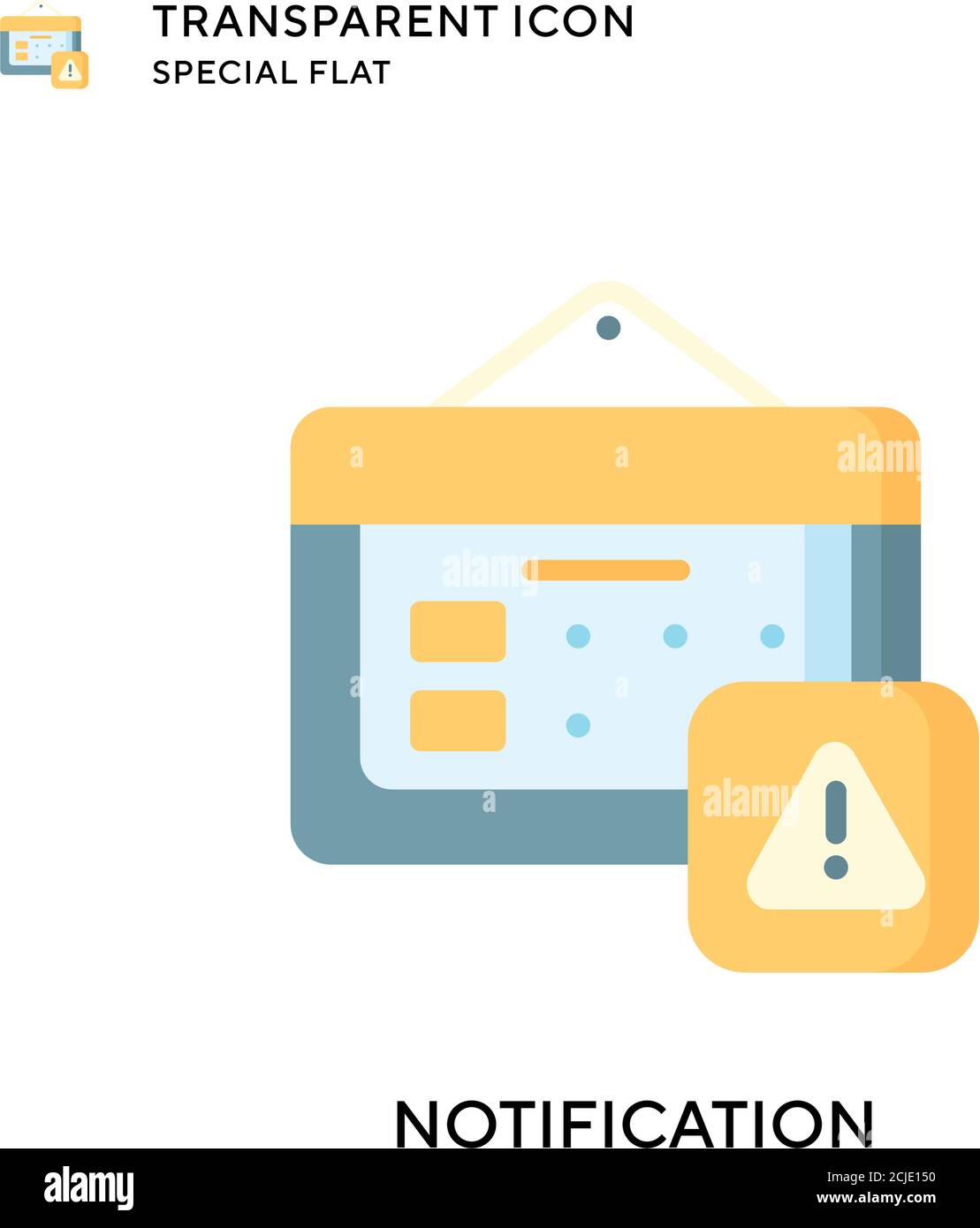 Notification vector icon. Flat style illustration. EPS 10 vector Stock ...