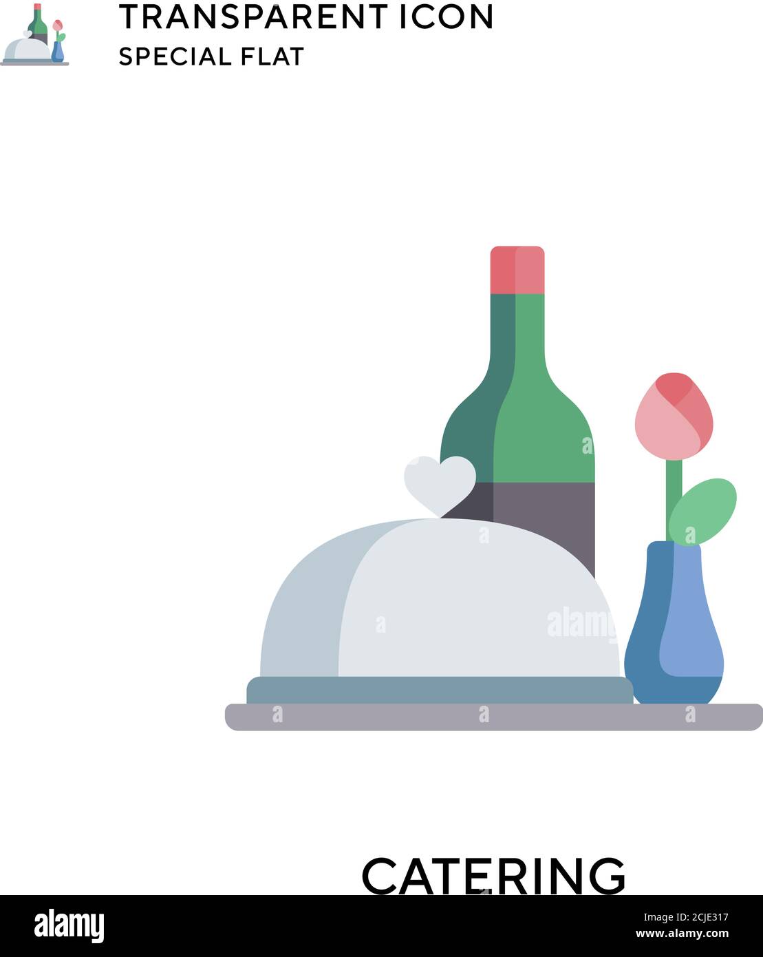 Catering vector icon. Flat style illustration. EPS 10 vector Stock ...