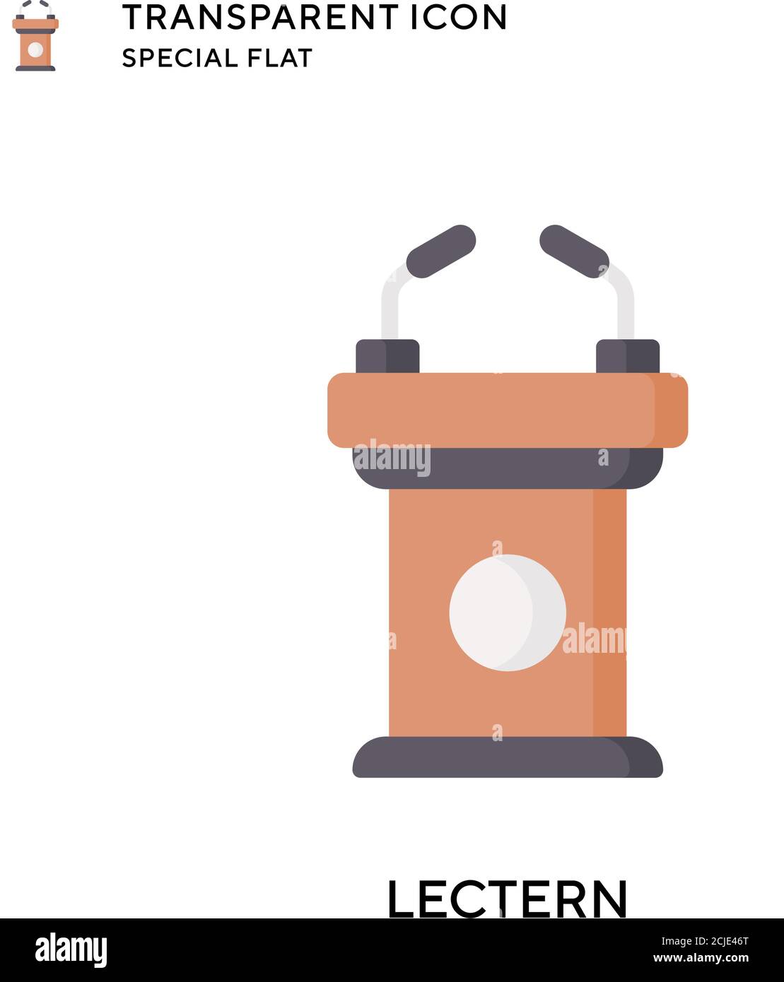Lectern vector icon. Flat style illustration. EPS 10 vector Stock ...