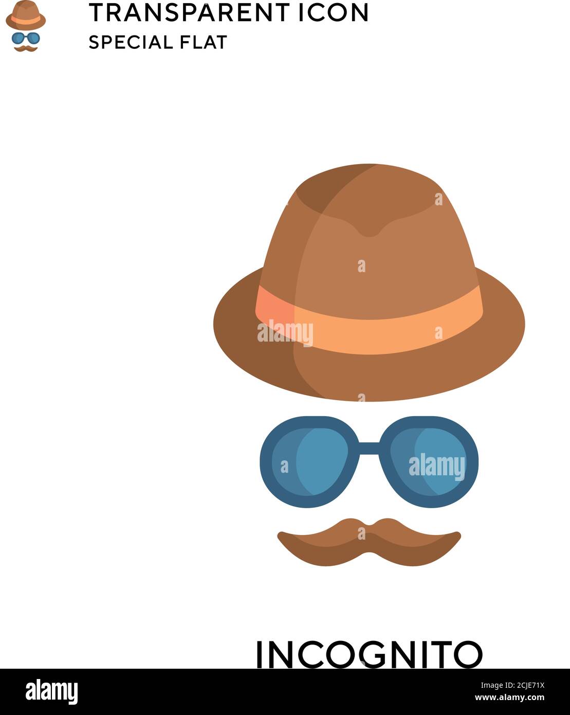 Incognito vector icon. Flat style illustration. EPS 10 vector Stock ...