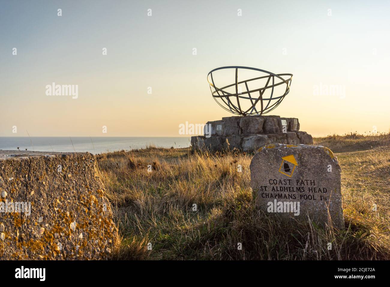 Radar Memorial also known as Purbeck Radar at St Aldhelm's Head along ...