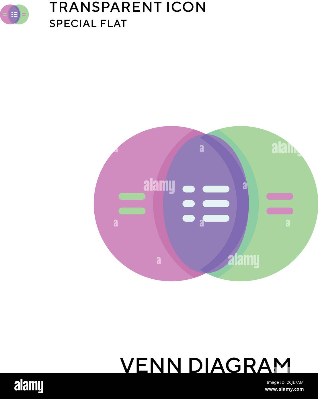 Venn diagram vector icon. Flat style illustration. EPS 10 vector Stock ...
