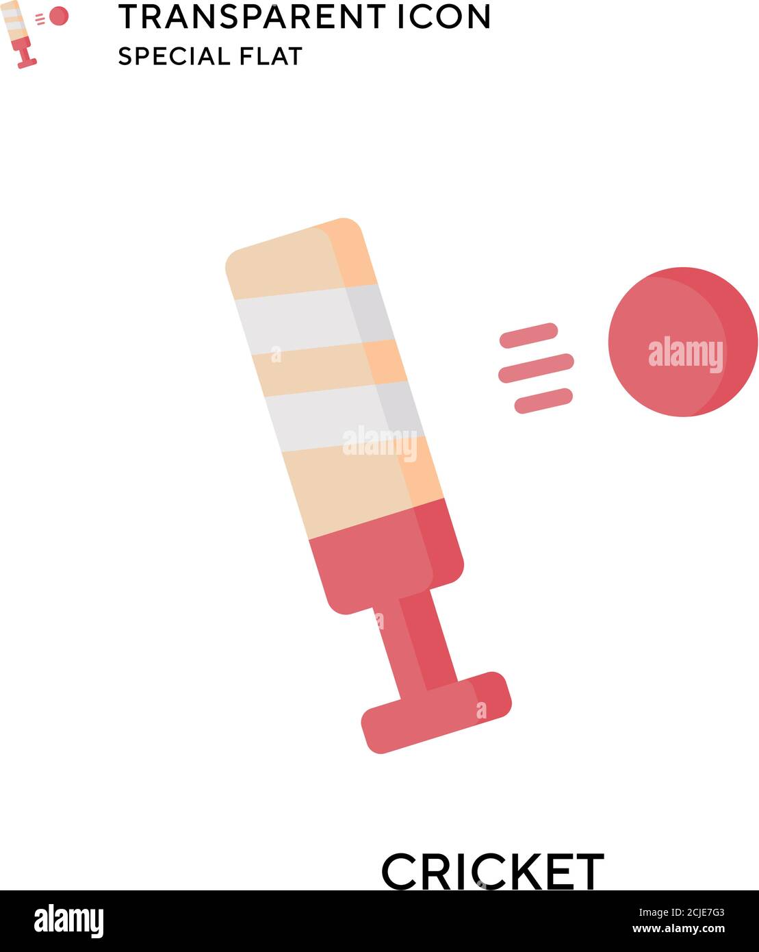 Cricket vector icon. Flat style illustration. EPS 10 vector Stock ...