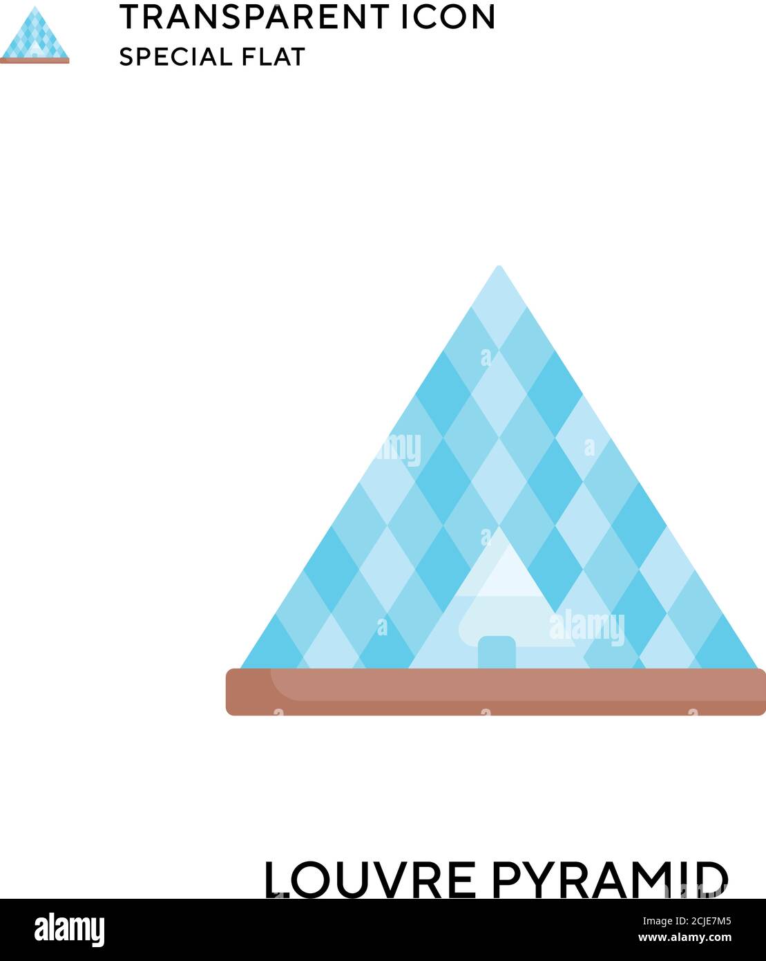 Louvre pyramid vector icon. Flat style illustration. EPS 10 vector ...