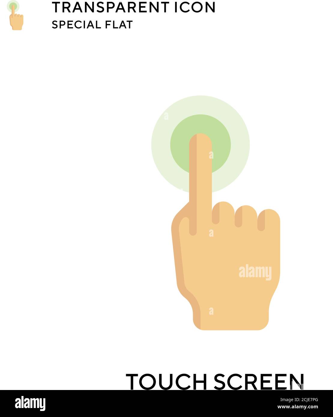 Touch screen vector icon. Flat style illustration. EPS 10 vector Stock ...