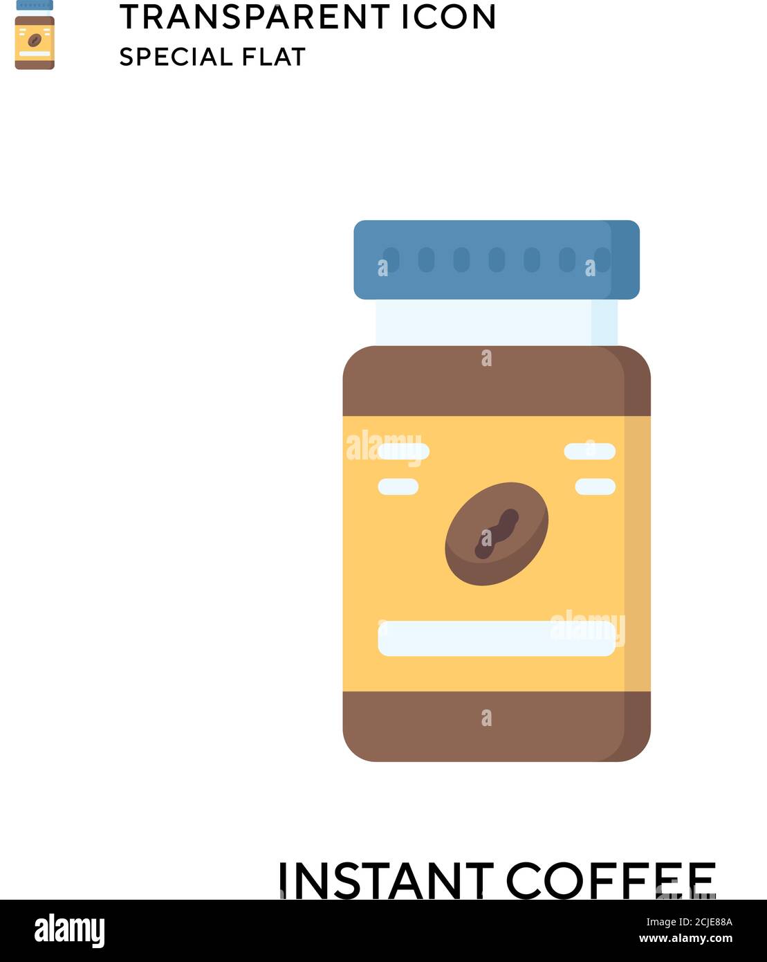 Instant coffee vector icon. Flat style illustration. EPS 10 vector ...