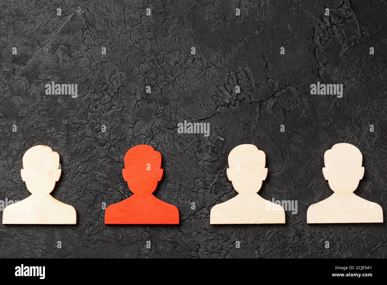 Staff recruitment. The figures of the workers are all the same and one ...