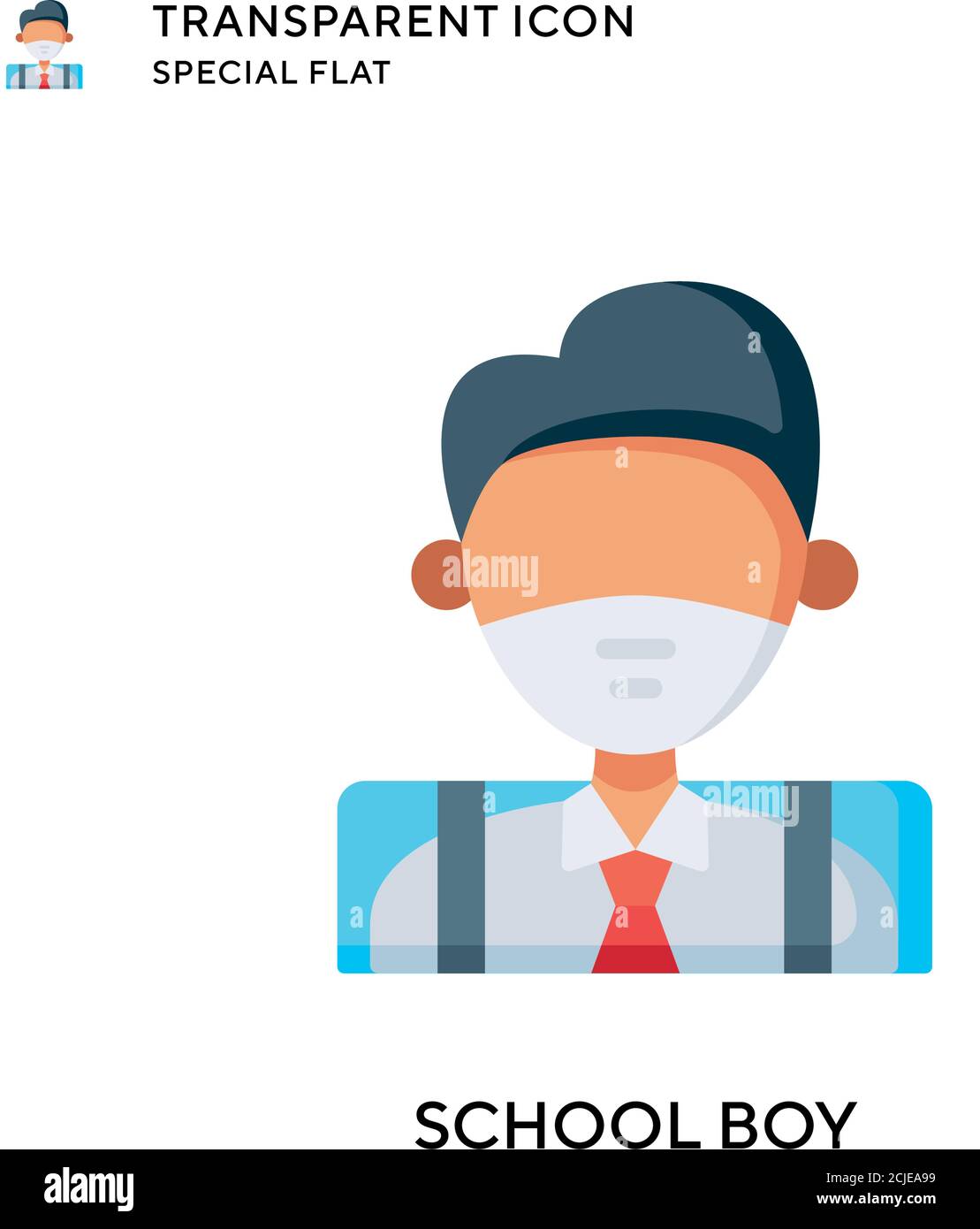 School boy vector icon. Flat style illustration. EPS 10 vector Stock ...