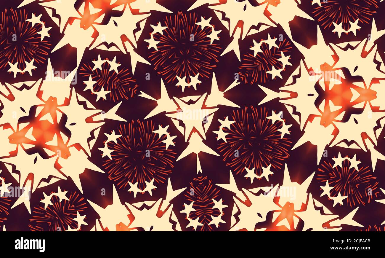 Simple starry seamless pattern with small doodles - perfect for ...