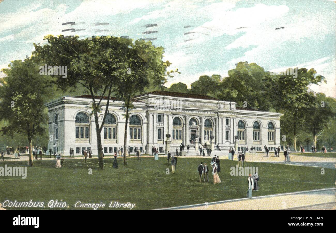 Postcard of carnegie library hi-res stock photography and images - Alamy