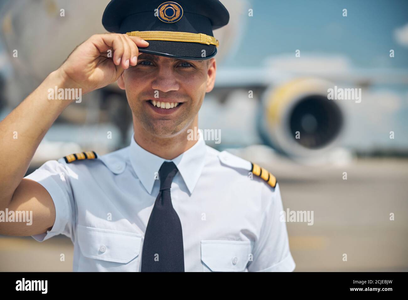 Airplane captain cap hi-res stock photography and images - Alamy