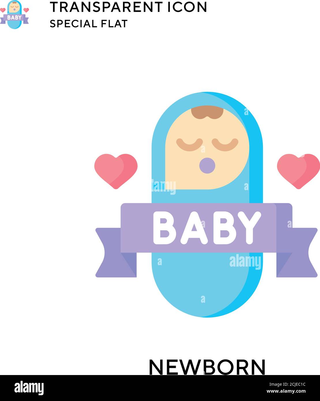 Newborn vector icon. Flat style illustration. EPS 10 vector Stock ...