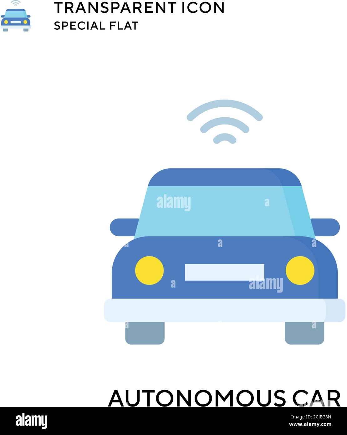 Autonomous car vector icon. Flat style illustration. EPS 10 vector ...