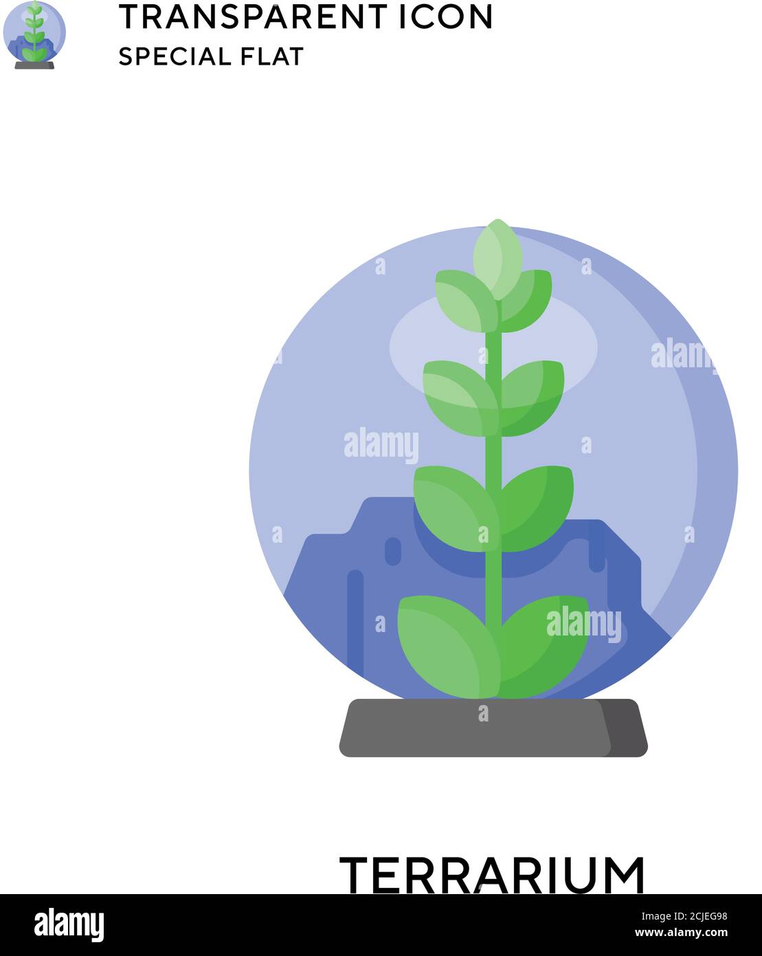 Terrarium vector icon. Flat style illustration. EPS 10 vector Stock ...