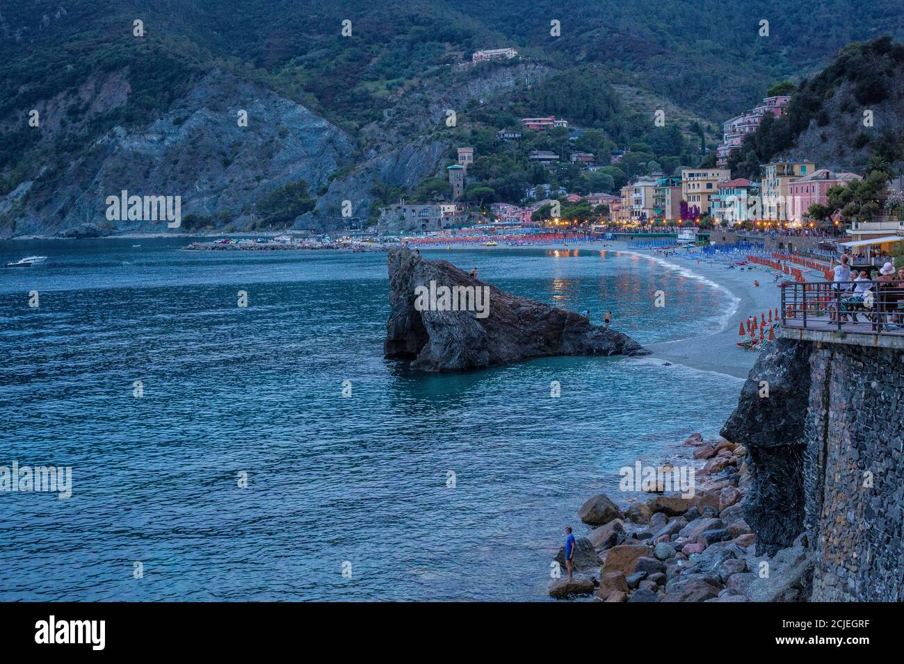 Monterosso al Mare, Italy - July 8, 2017: View of a Rock at Fegina ...