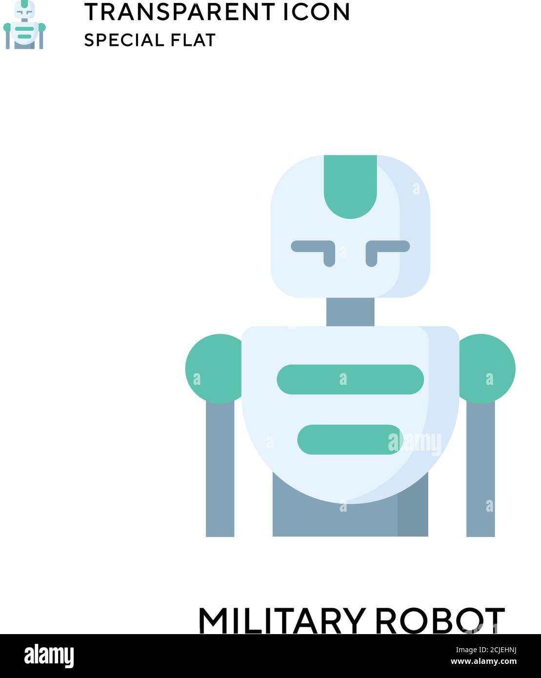 Military robot vector icon. Flat style illustration. EPS 10 vector ...