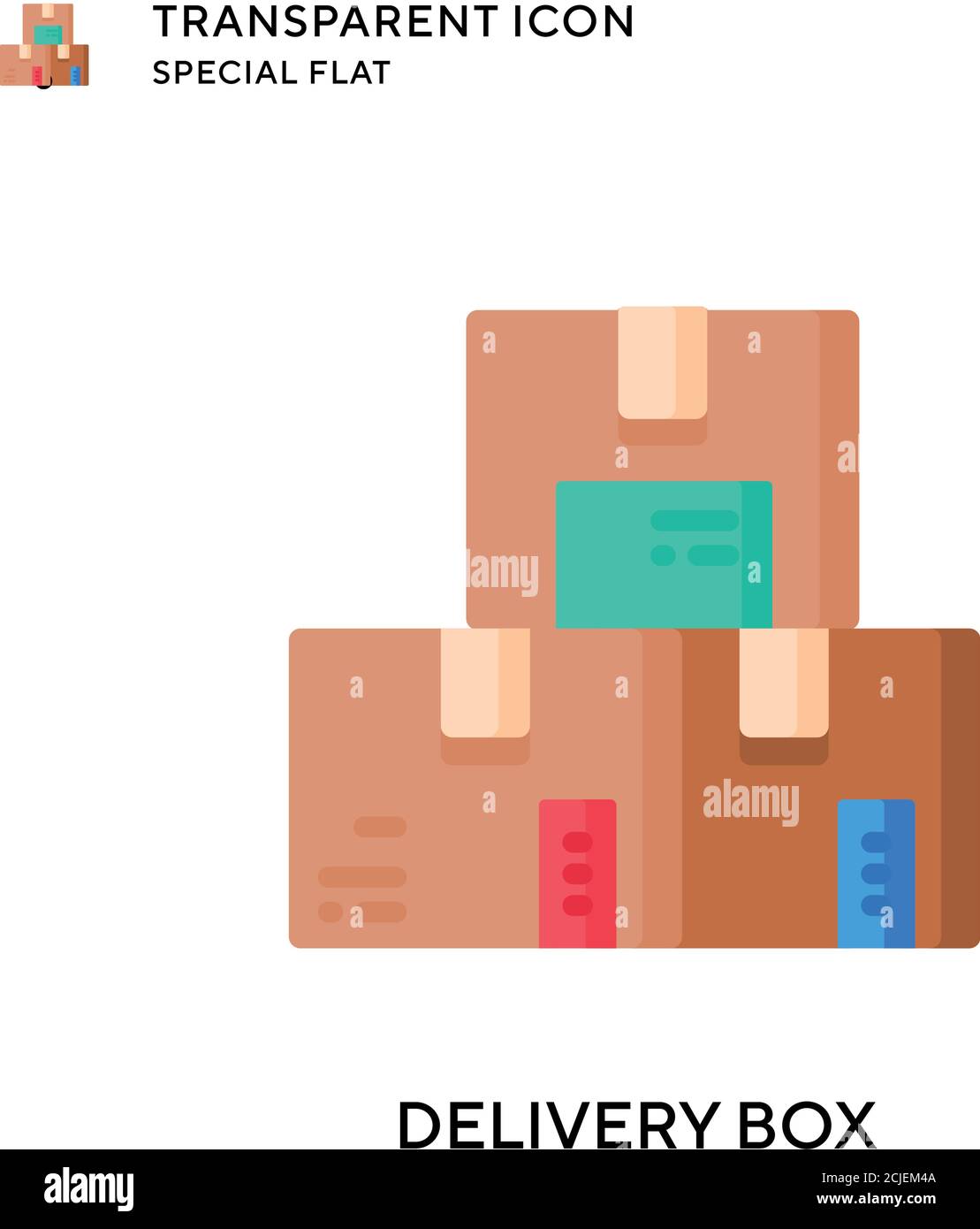 Delivery box vector icon. Flat style illustration. EPS 10 vector Stock ...