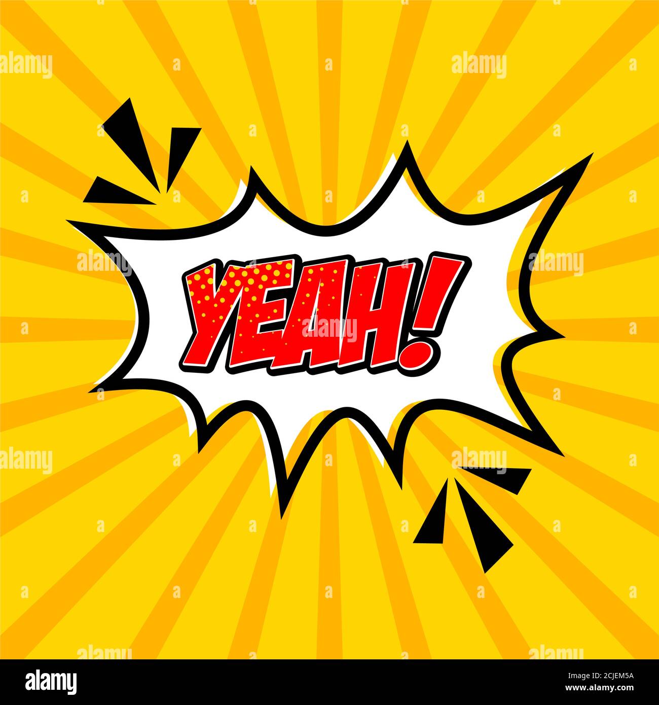 Yeah comic bubble speech Stock Vector Image & Art - Alamy