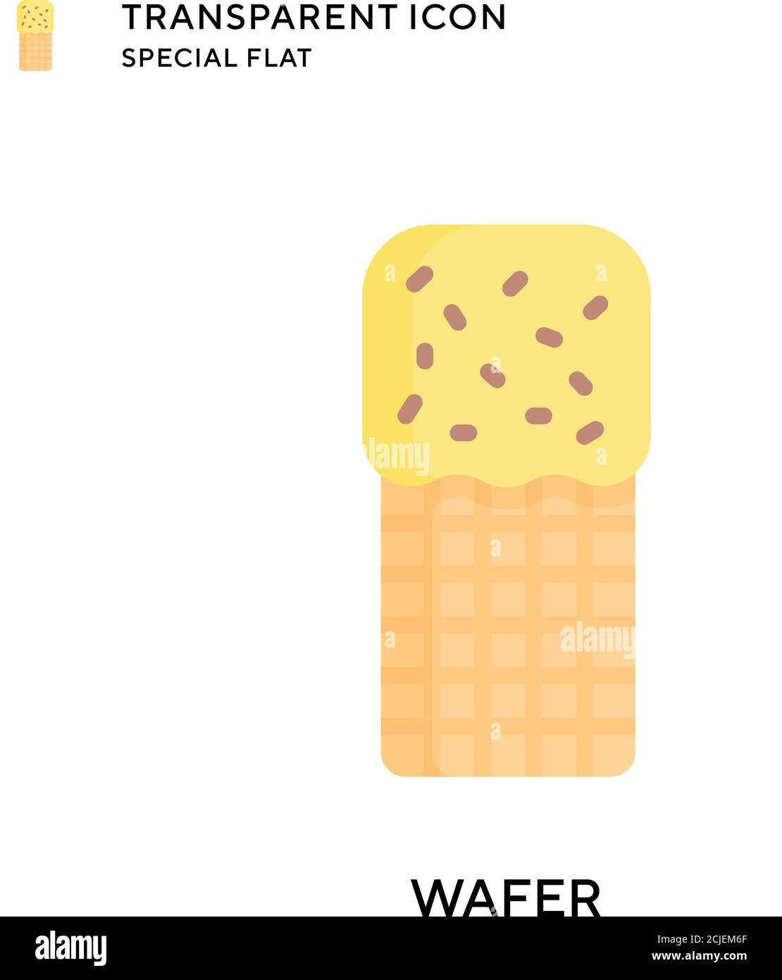 Wafer vector icon. Flat style illustration. EPS 10 vector Stock Vector ...