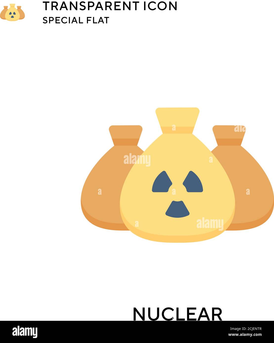 Nuclear vector icon. Flat style illustration. EPS 10 vector Stock ...