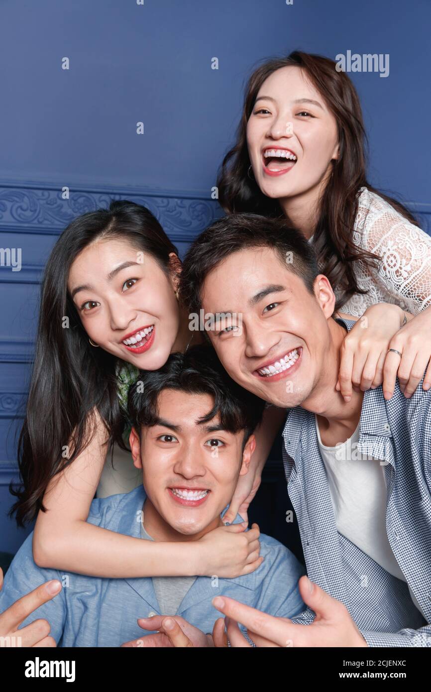 Happy young friend Stock Photo - Alamy