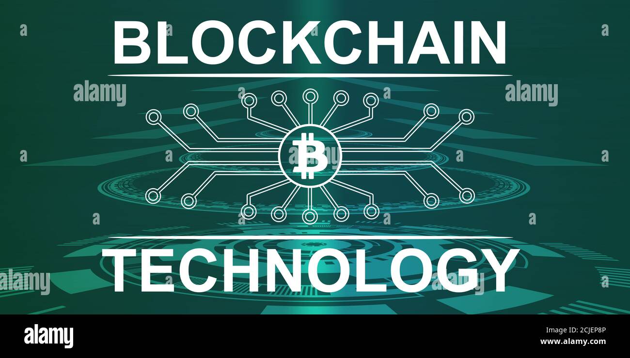 Illustration of a blockchain technology concept Stock Photo - Alamy